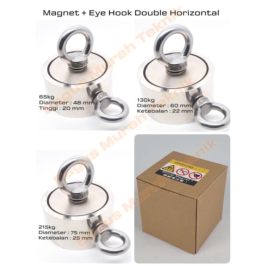 Jual Magnet Neodymium Ring Bulat Single Gantungan Magnet Double Round ...