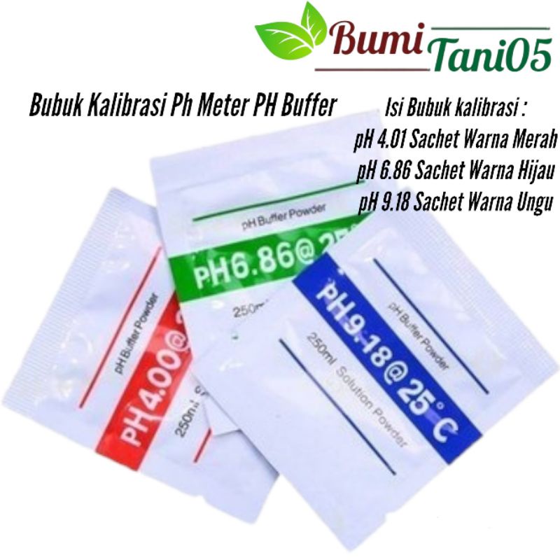 Jual Bubuk Kalibrasi PH Meter Buffer PH 4.01/PH6.86/PH9.18 1 Set | Shopee Indonesia