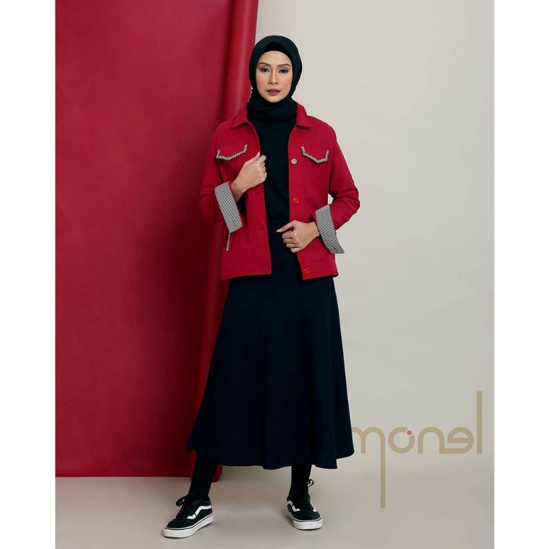 Jual List Stripe Jacket by Monel | Shopee Indonesia