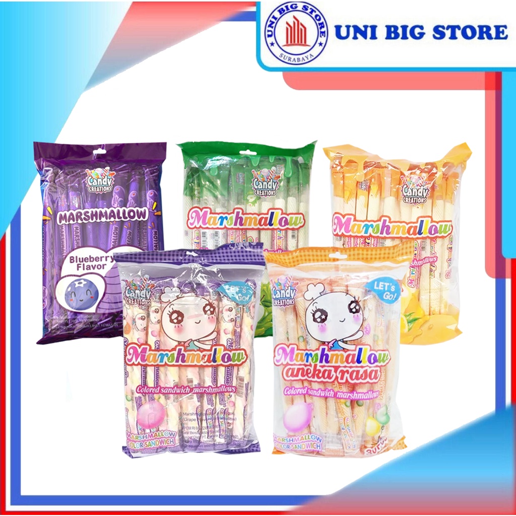 Jual Candy Creation Marshmallow Orange Lemon Anggur Blueberry Apel 450 ...