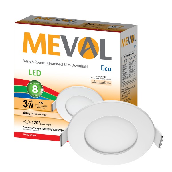 Jual 3" LED High Power Downlight ECO 3W, Kuning MEVAL | Shopee Indonesia