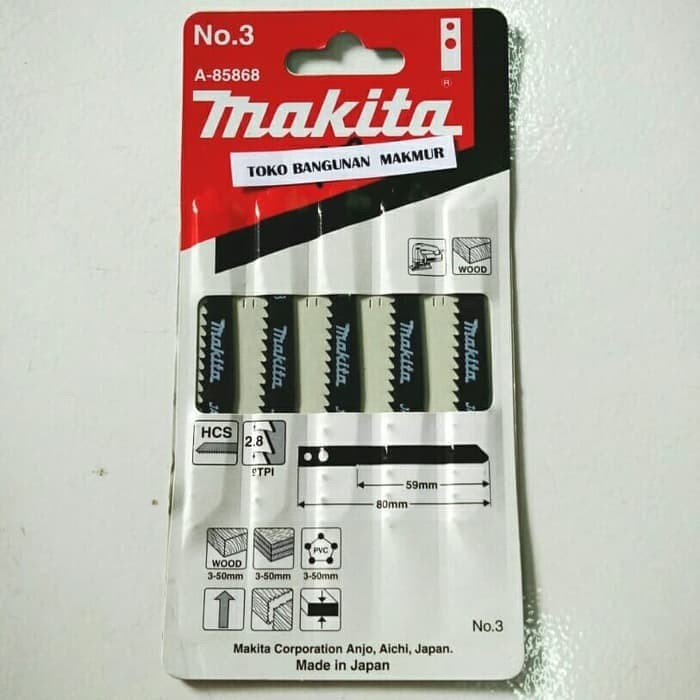Jual MATA JIG SAW A-85868 NO.3 MAKITA (1 PC) | Shopee Indonesia