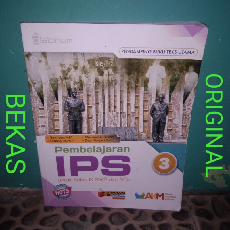 Jual Buku Pembelajaran IPS Ilmu Pengetahuan Sosial kls 9 IX 3 III SMP ...