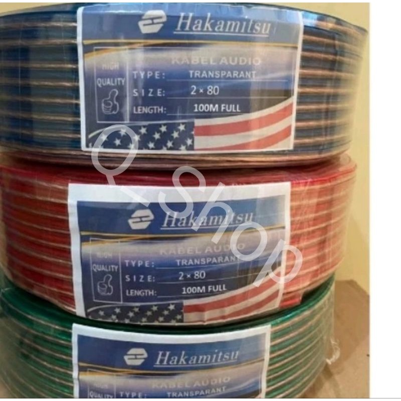 Jual Kabel Transparan HAKAMITSU 2x80, 100 Meter Full ( Kabel serat ...