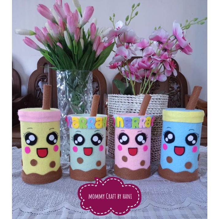 Jual Celengan boba buka tutup bisa pake nama | Shopee Indonesia