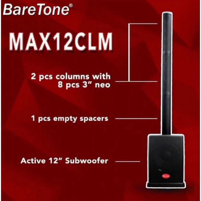 Jual BARETONE SPEAKER AKTIF SATELIT MAX 12 CLM 12INCH ORIGINAL ...