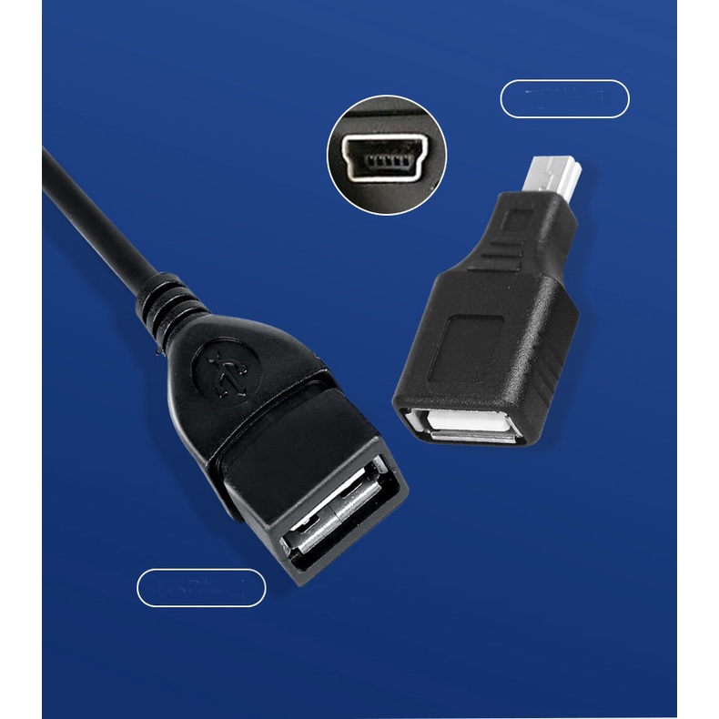 Jual Adapter Car audio U disk OTG mini usb female to 5P head T type ...