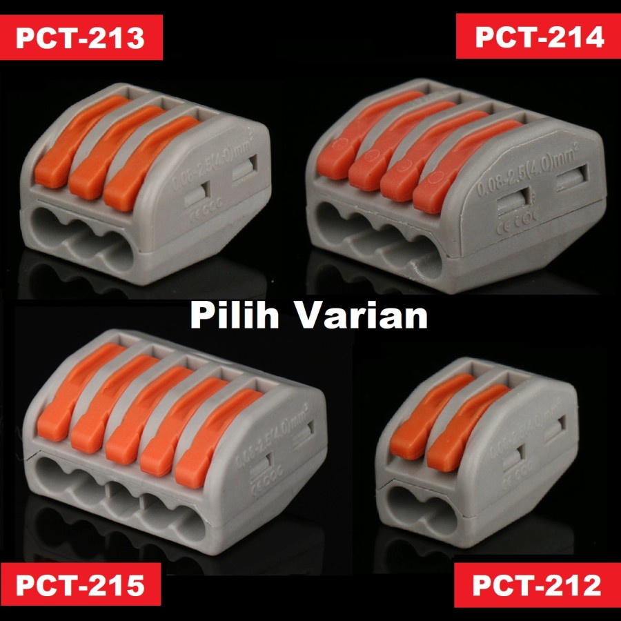 Jual Connector Terminal PCT 212 213 215 Konektor Kabel 2/3/5 Pin M/WAGO | Shopee Indonesia