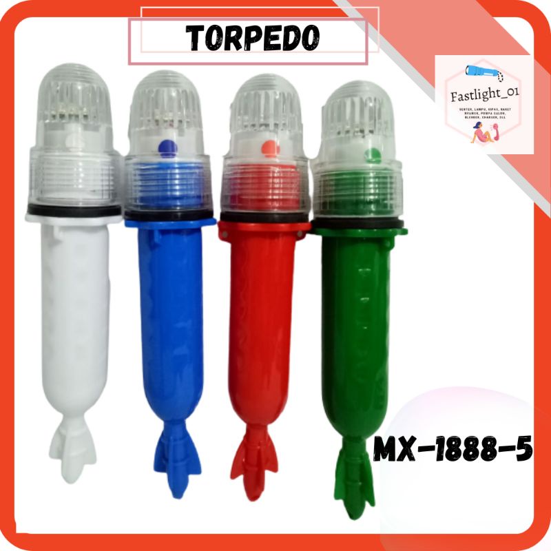 Jual Lampu Nelayan Torpedo 2BT 1 warna MX 1888-5/Lampu Sinyal | Shopee Indonesia