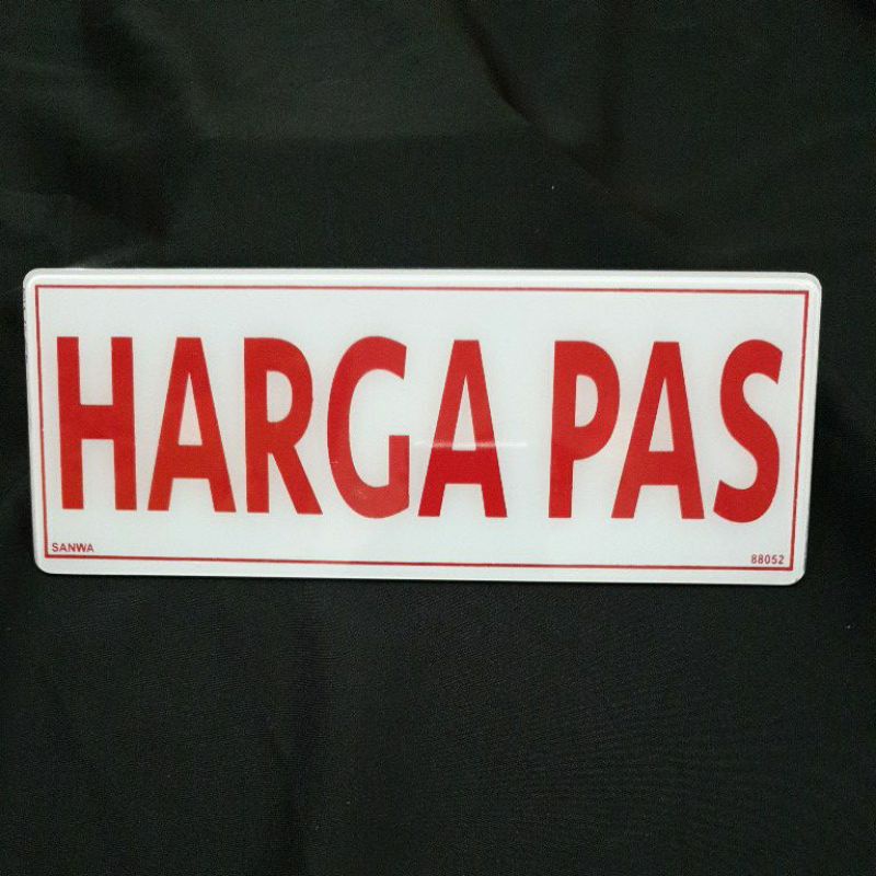 Jual SIGN BOARD HARGA PAS Papan Harga Pas Akrilik Harga Pas Tempelan ...