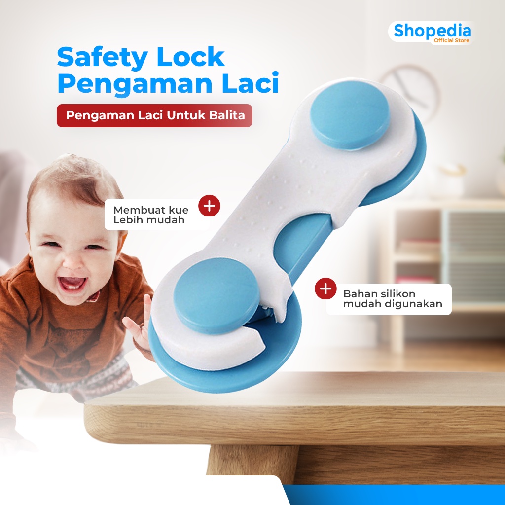 Jual Pengunci Pintu Pengaman Laci Safety Lock Door and Rack | Shopee ...
