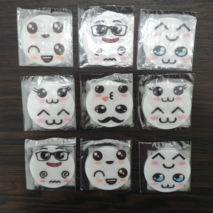 Jual Sticker Mata Emoji Edible Stiker StNasi Bento Makanan Rice Paper ...