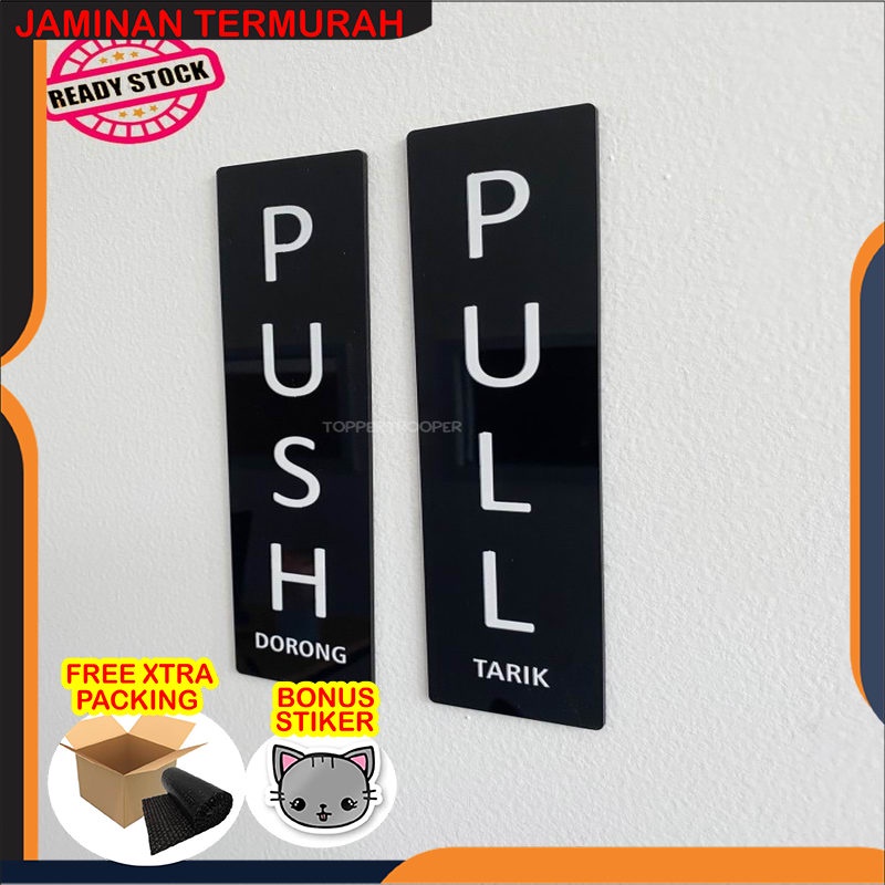 Jual Murah Push Pull Dorong Tarik | Sign Label Akrilik | Sign Board ...