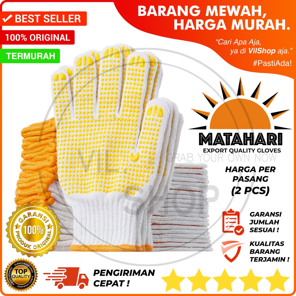 Jual SARUNG TANGAN BINTIK KARET CAP MATAHARI ASLI KUALITAS EXPORT ...