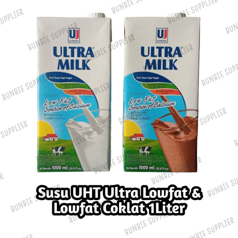 Jual Susu UHT Ultra Lowfat Plain / Lowfat Coklat 1 Liter (SATUAN ...