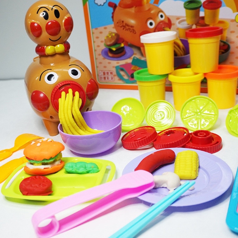 Jual anpanman DIY 3D noodle maker color clay dough mainan lilin anak ...