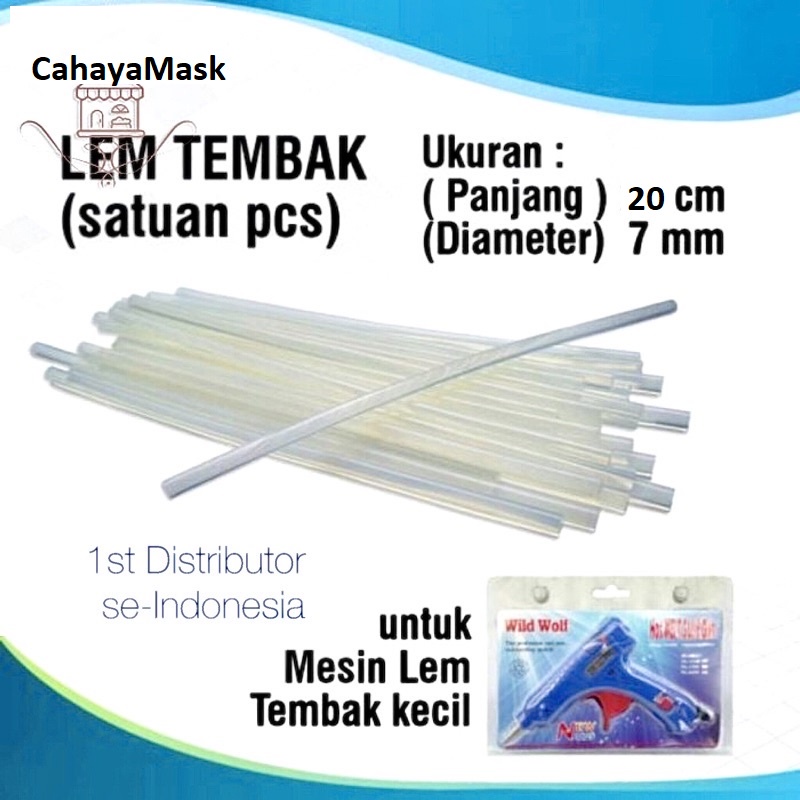 Jual Isi Lem Tembak / Lem bakar Kecil 20cm (7mm) / Refill Glue Gun ...