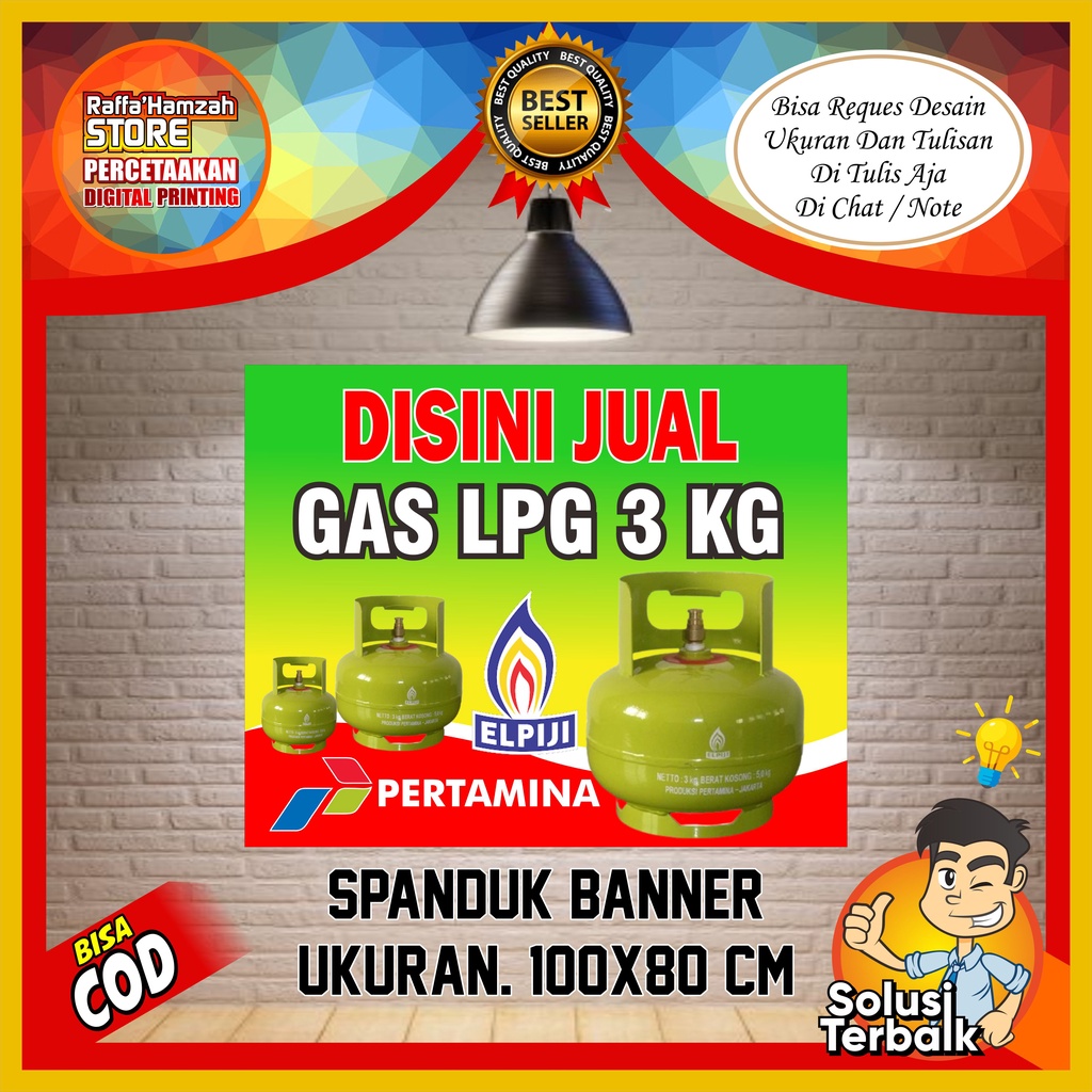 Jual Spanduk Banner Gas LPG / Spanduk Gas LPG / Bisa COD ukuran 100x100 cm | Shopee Indonesia