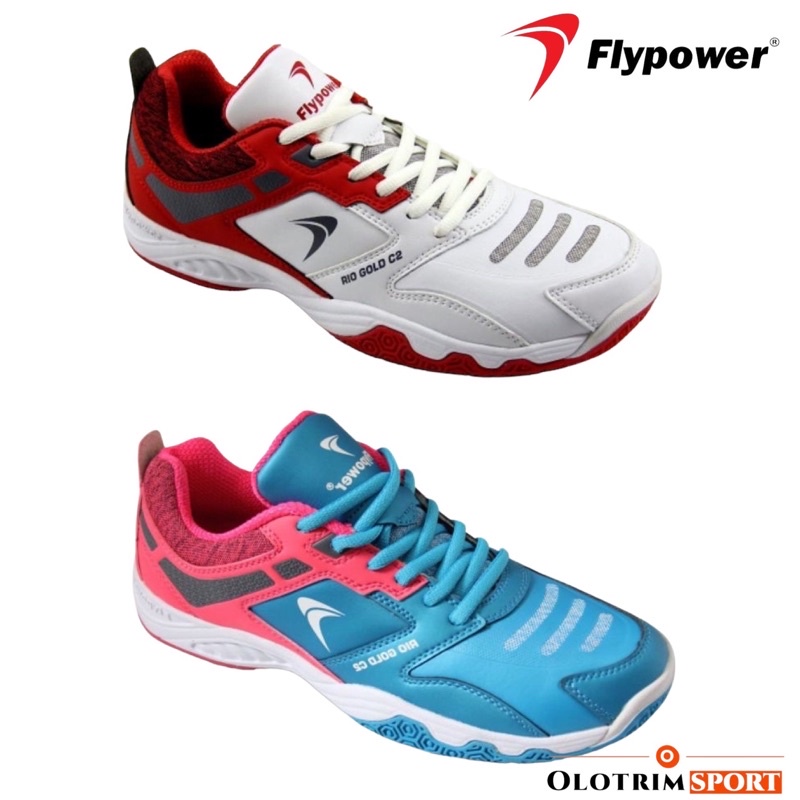 Jual Sepatu Badminton Flypower Rio Gold C2 C1 Original | Shopee Indonesia