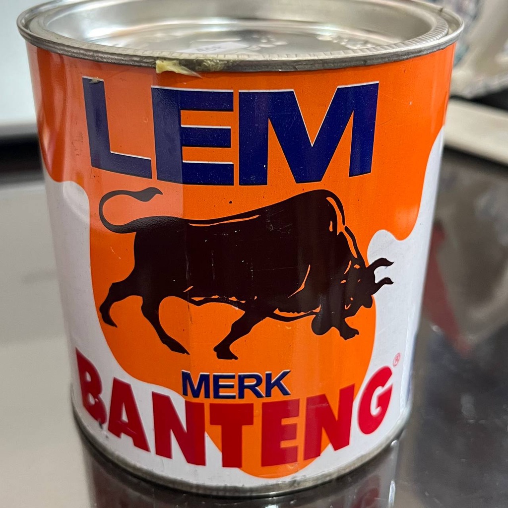 Jual Lem Banteng Kaleng Besar 500 gr SUPER Lem kuning aibon hpl kulit ...