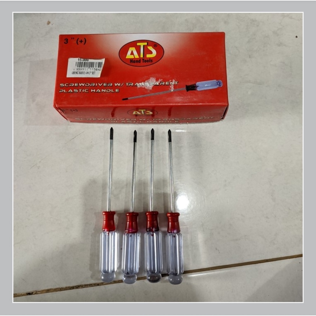 Jual Obeng Radio ATS 3" Inch + Plus Panjang 10 CM Harga per 1 Pcs ...