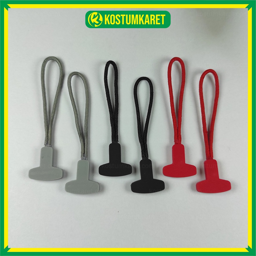 Jual Gantungan Resleting Karet ( Bukan Plastik ) 1 Sisi | Zipper Puller ...
