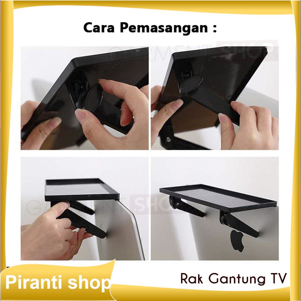 Jual Rak Gantung Tempat Remote TV Modem Wifi Meja Screen Top Shelf ...