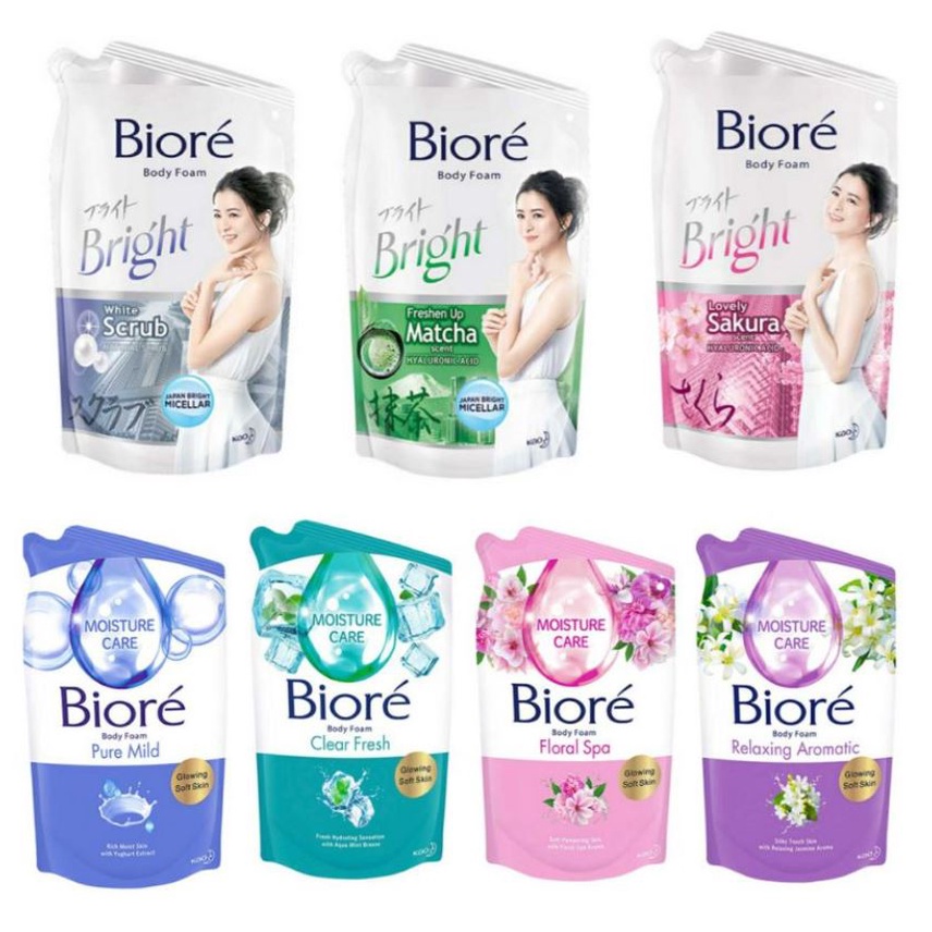 Jual BIORE Body Foam | Sabun Cair / Body wash All Varian Refill 170ml / 250ml / 400ml | Shopee ...