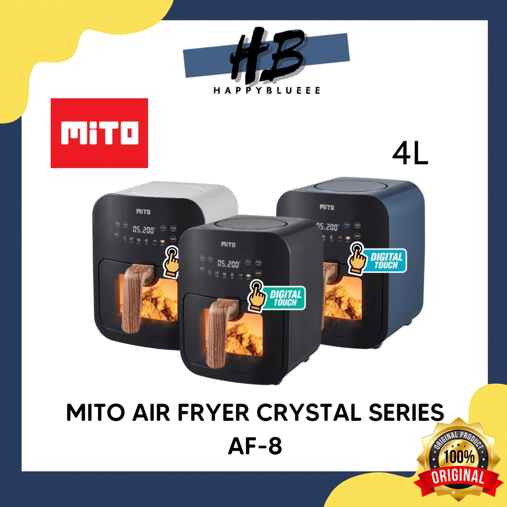 Jual MITO AIR FRYER AF-8 CRYSTAL SERIES 4 LITER / AIRFRYER MITO AF8 | Shopee Indonesia