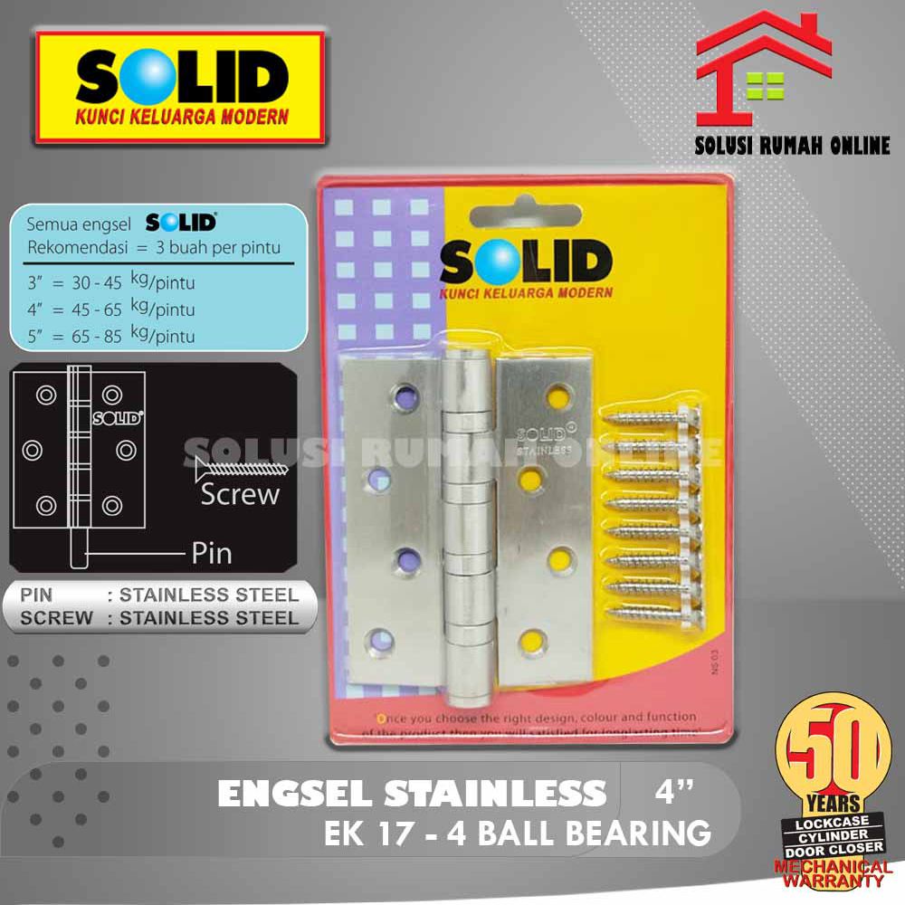 Jual Engsel Solid Stainless 4 inch EK 17 / Engsel Pintu 4 Ball Bearing ...