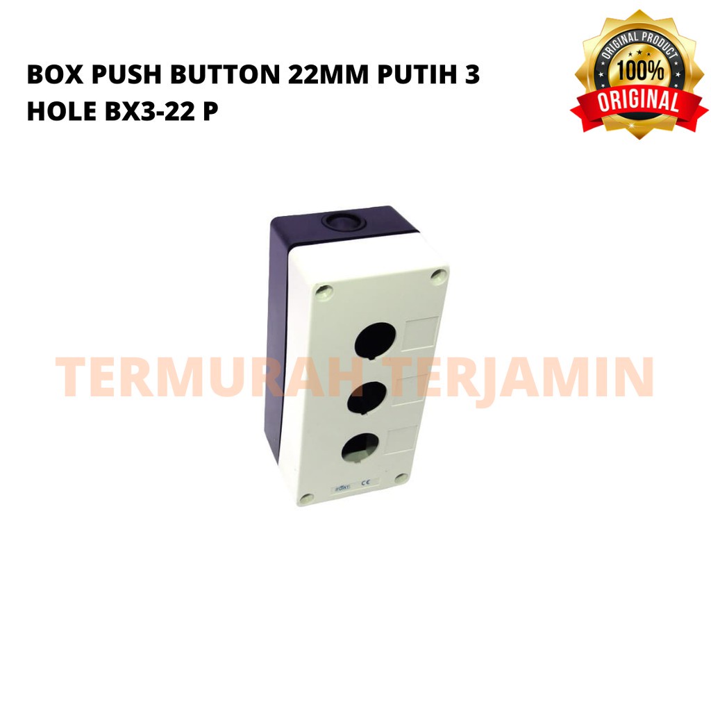 Jual BOX PUSH BUTTON 22MM PUTIH 3 HOLE BX3-22 P | Shopee Indonesia