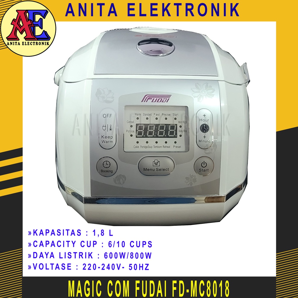Jual MAGIC COM FUDAI PEMASAK NASI DIGITAL 1.8 LITER FD-MC8018 | Shopee Indonesia