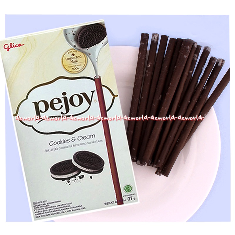 Jual Pejoy Cookies & Cream Biskuit Stik Cokelat Isi 37gr Glico Pejoi ...