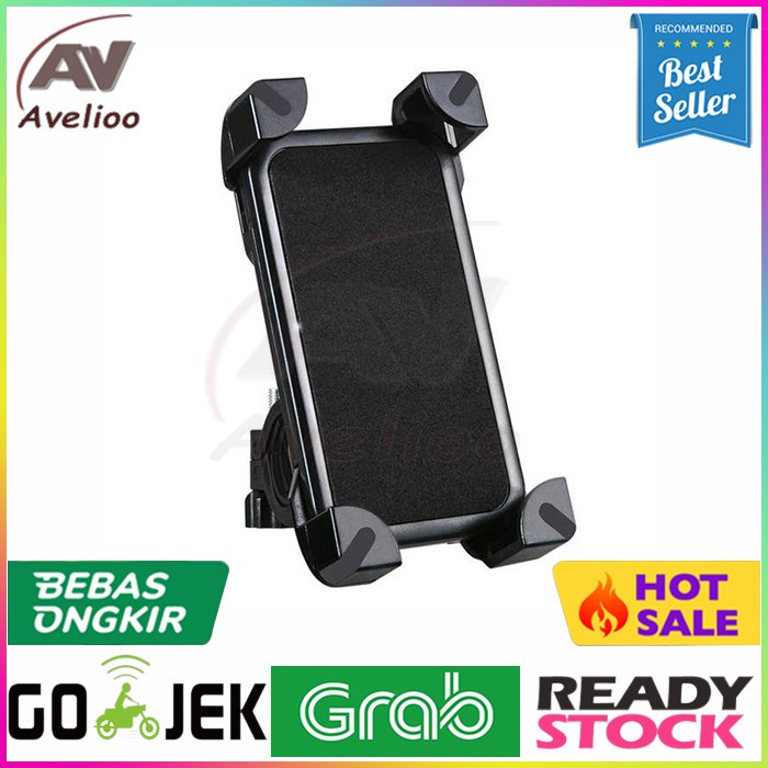 Jual Phone Holder HP Motor Handphone Spion Sepeda Motor Stand Bracket | Shopee Indonesia