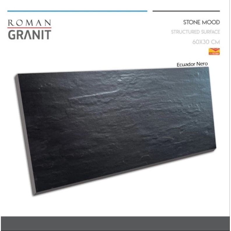 Jual Roman Granit 30x60 dEcuador nero 60x30 / granit lantai hitam ...