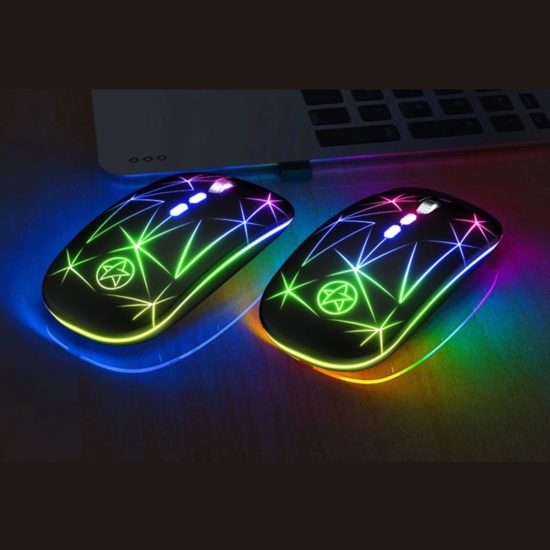 Jual LED Mouse Wireless Rechargeable Slim Mouse | Shopee Indonesia