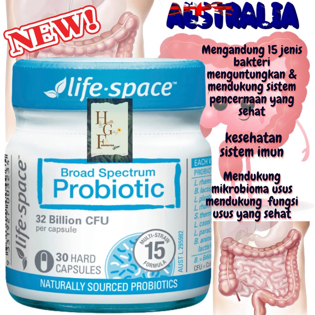 Jual Life Space Broad Spectrum Probiotic 30 Capsules | Shopee Indonesia