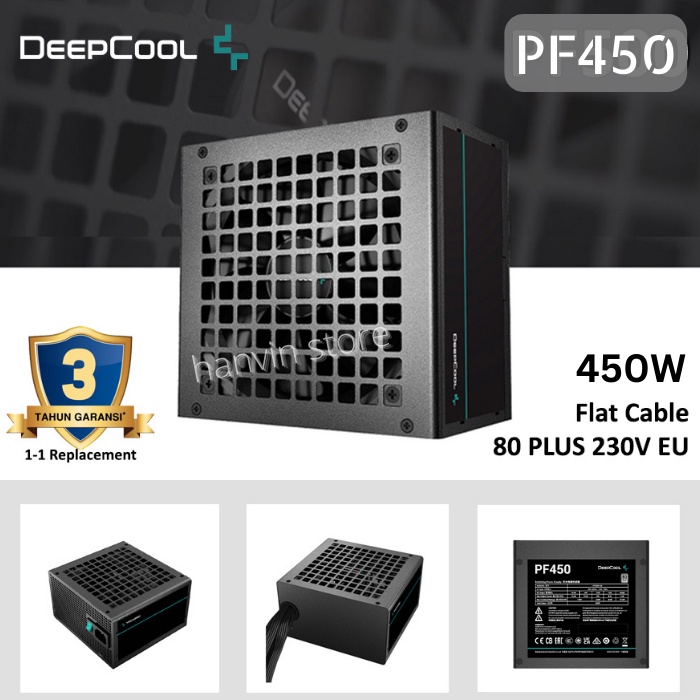 Jual Power Supply 450 Watt 80+ DEEPCOOL PF450 Flat Cable | Shopee Indonesia