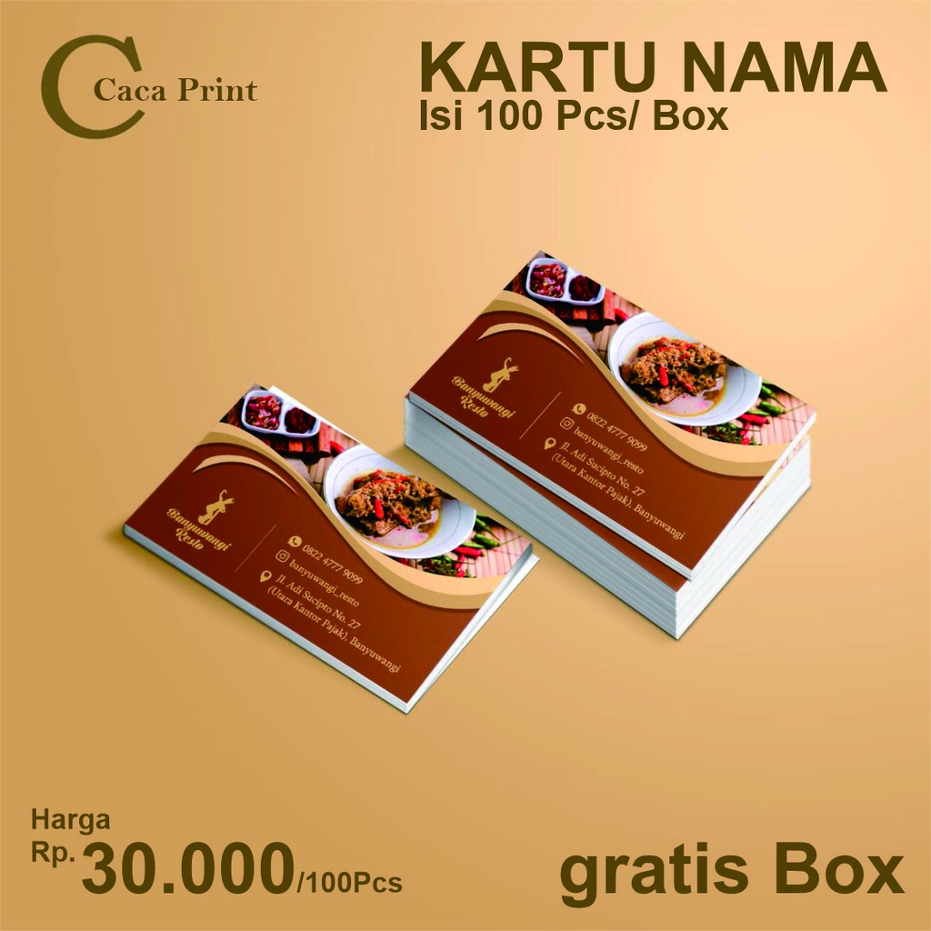 Jual Cetak Kartu Nama custom 1 art paper 260gr | Shopee Indonesia