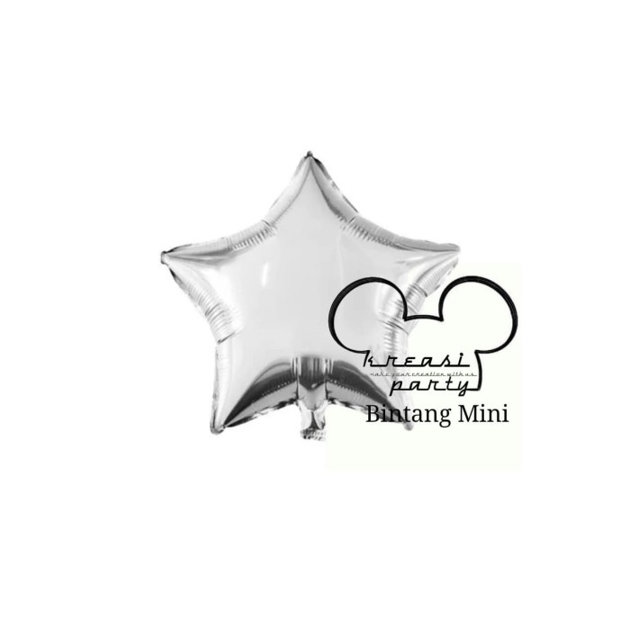 Jual Balon Bintang Mini / Balon Foil Bintang / Balon Bintang Silver ...