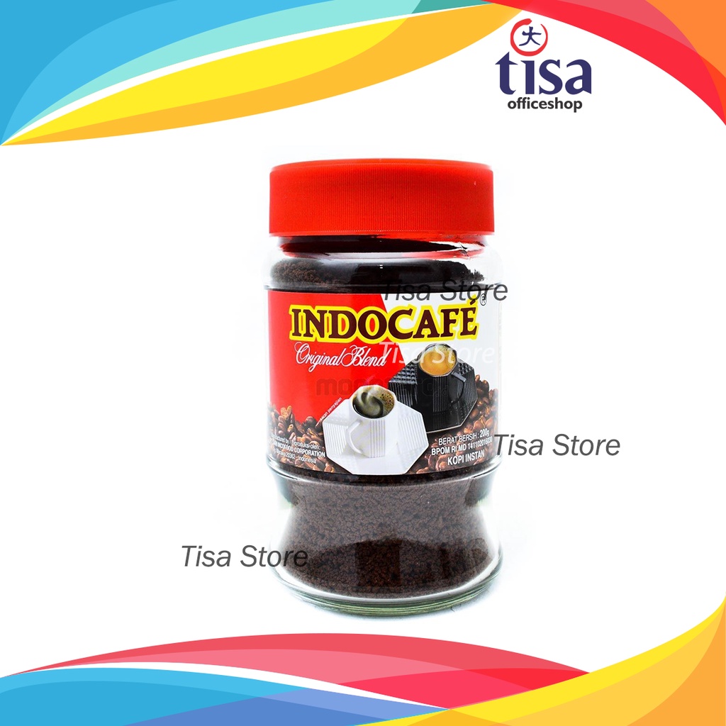 Jual Kopi Indocafe Original Blend 200 gram (Botol Kaca) | Shopee Indonesia