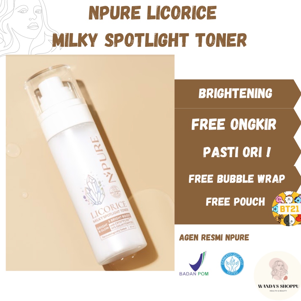 Jual NPURE LICORICE MILKY SPOTLIGHT TONER 80 mL | Shopee Indonesia