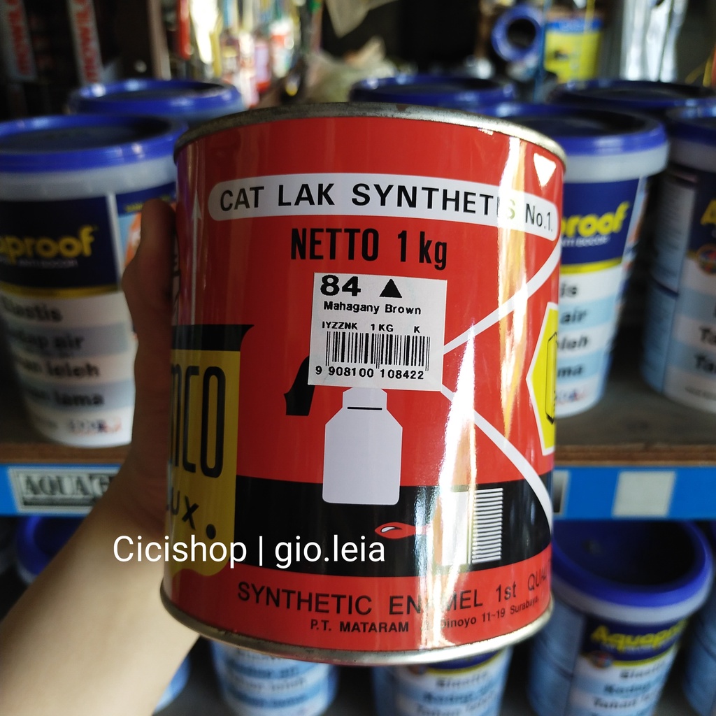Jual Cat Kayu & Besi Emco Lux 1 kg no 84 Mahagany Brown | Cat pagar ...