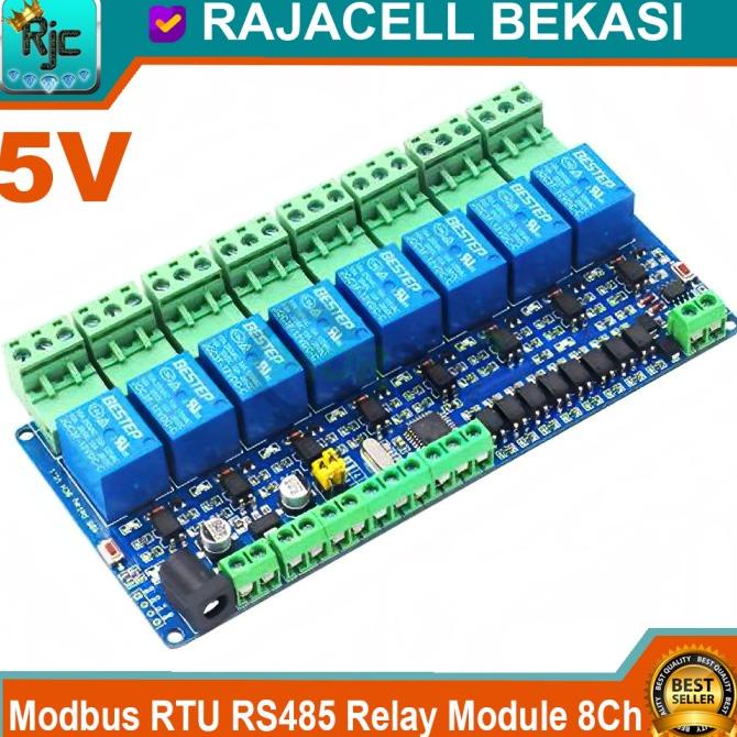 Jual Modbus RTU RS485 Relay Module 5V 12V 1 2 4 8 Channel TTL Communication | Shopee Indonesia