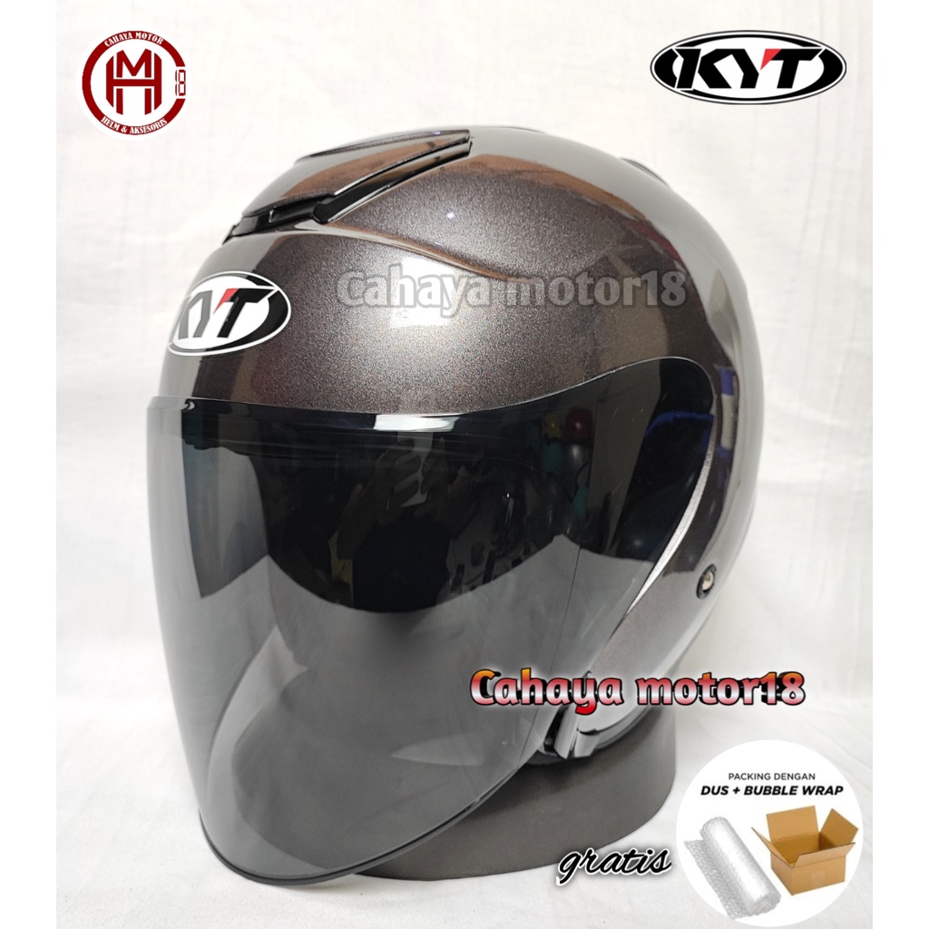 Jual HELM KYT KYOTO R SOLID WHITE|PUTIH KYT ORIGINAL | Shopee Indonesia