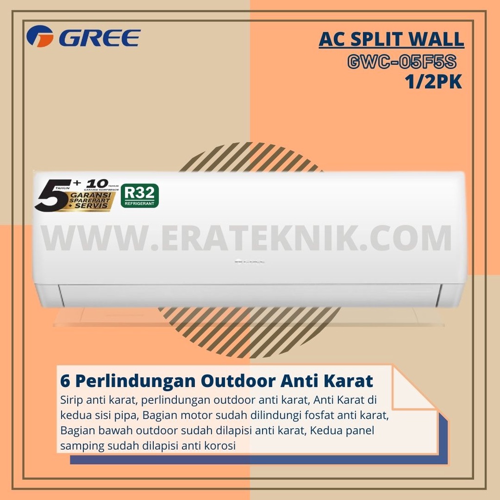 Jual AC Split Wall 1/2PK - 2.5PK Gree F5S Series Inverter | Shopee Indonesia