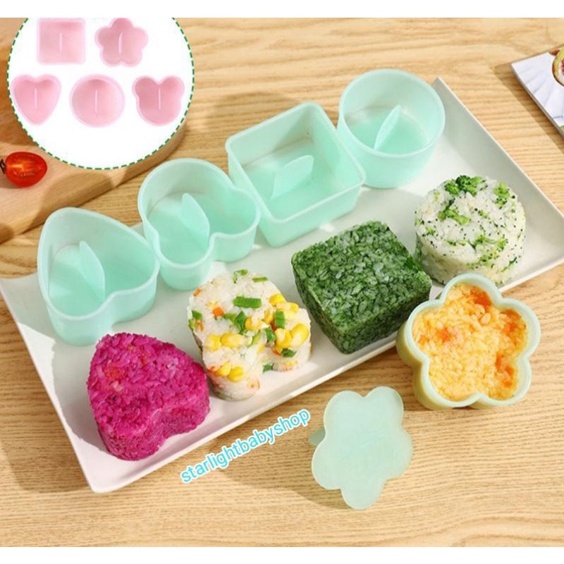 Jual CETAKAN NASI MODEL TEKAN / CETAKAN NASI BENTO / RICE MOLD BENTO ...