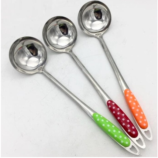 Jual ENISOO STORE - centong Irus besi Polkadot Stainless Steel - BESAR ...