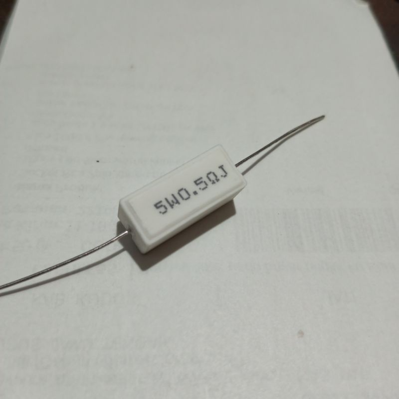 Jual Resistor kapur 5watt ukuran 0,5 ohm original taiwan | Shopee Indonesia