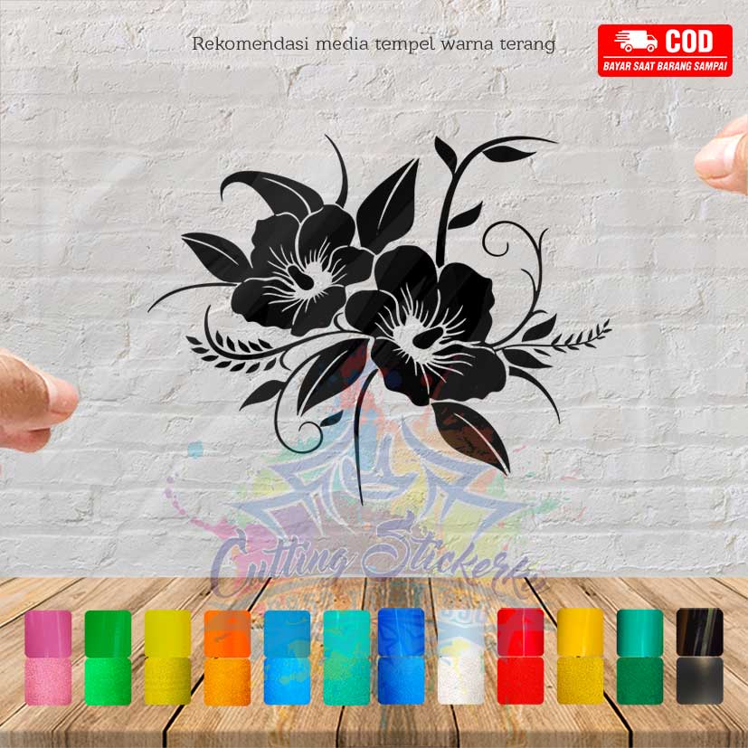 Jual Cutting Stiker Couple Flower Variasi Motor Mobil Sticker Bunga ...